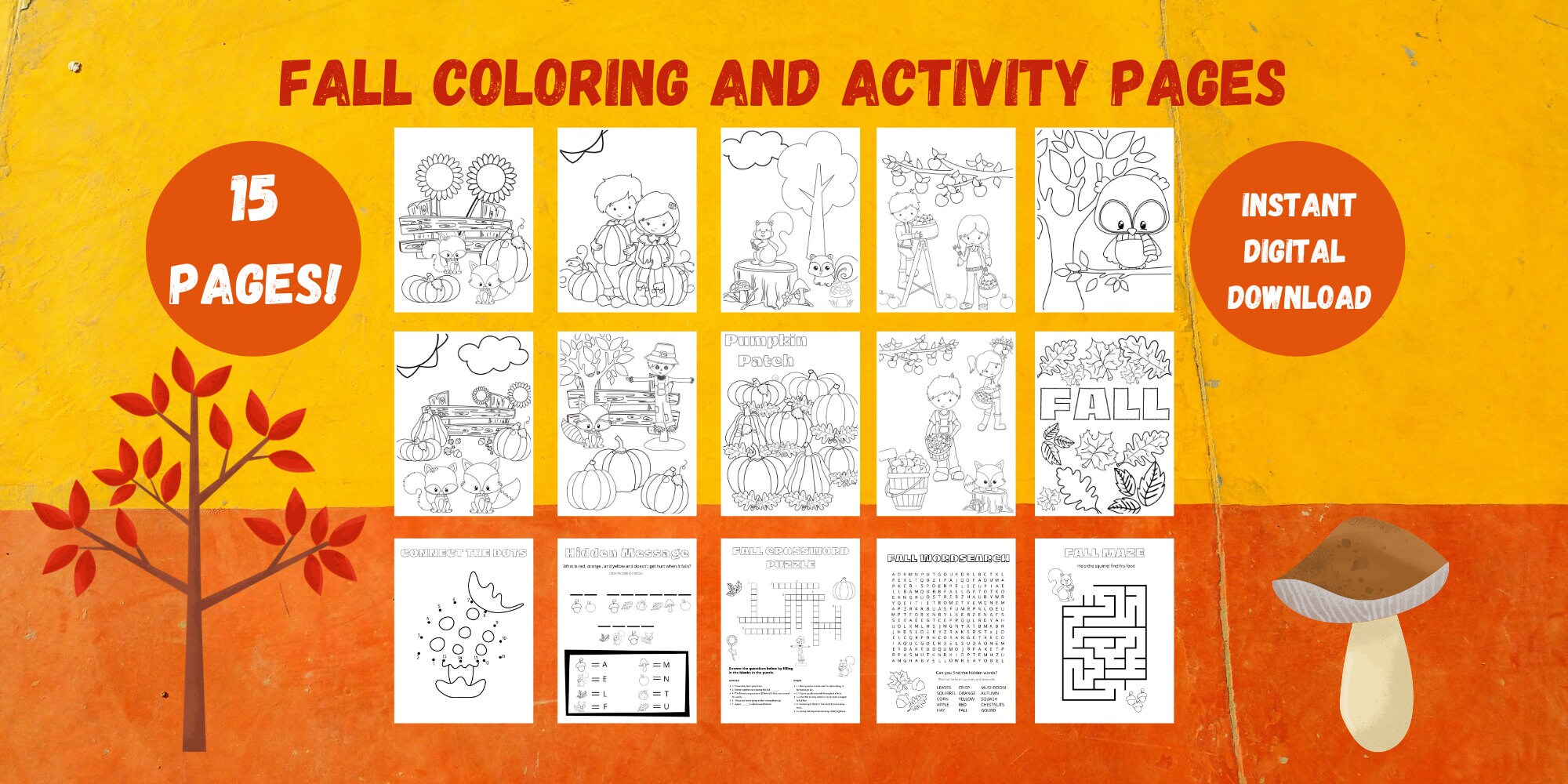 Fall Coloring Pages for Kids, Printable Fall Coloring Pages for Kids ...