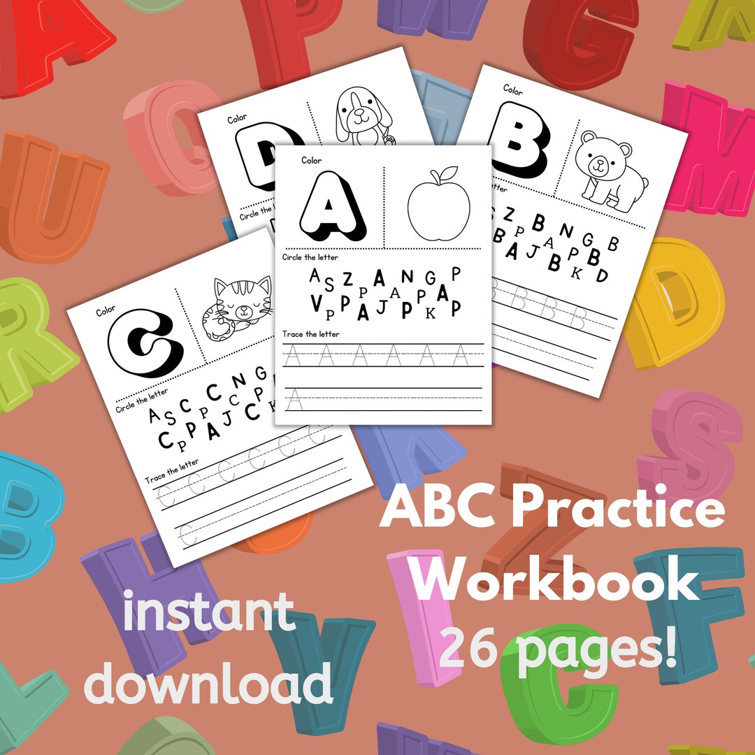 Upper Case Alphabet Worksheets for Kids, Alphabet Tracing Worksheets ...