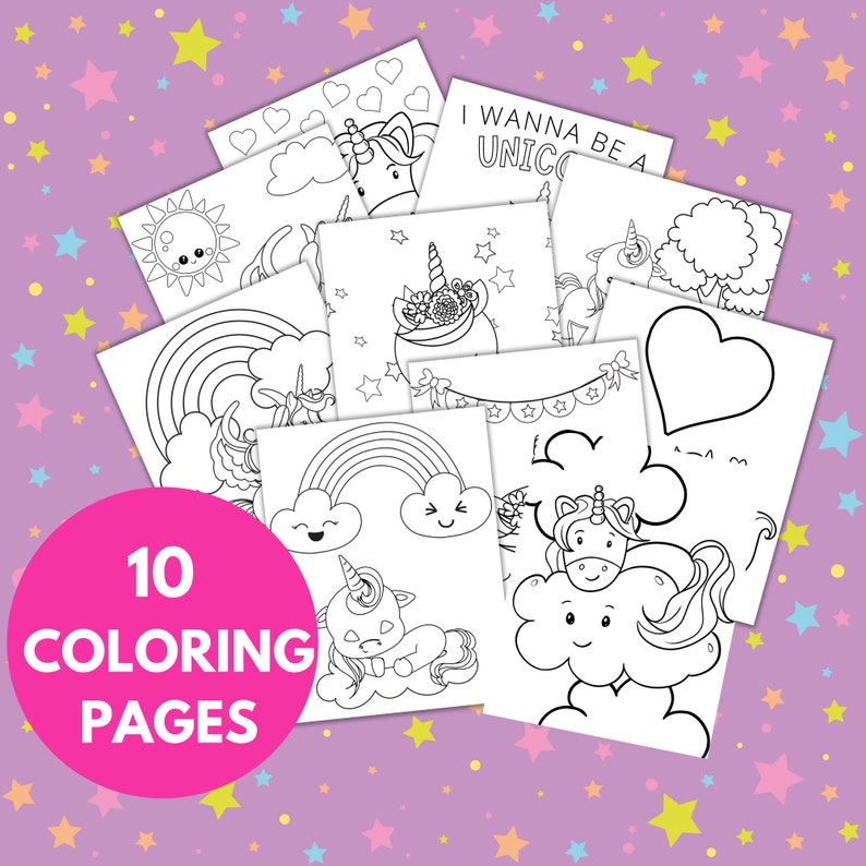 Unicorn Coloring & Activity Pages for Kids and Teens, 15 Printable ...