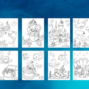 Under the Sea Coloring and Activity Pages for Kids, Mermaid Coloring ...