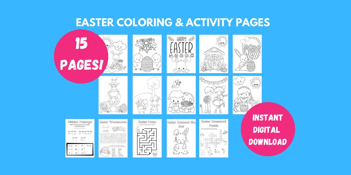 Easter Coloring and Activity Pages for Kids, Printable Coloring Pages ...