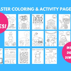 Easter Coloring and Activity Pages for Kids, Printable Coloring Pages ...