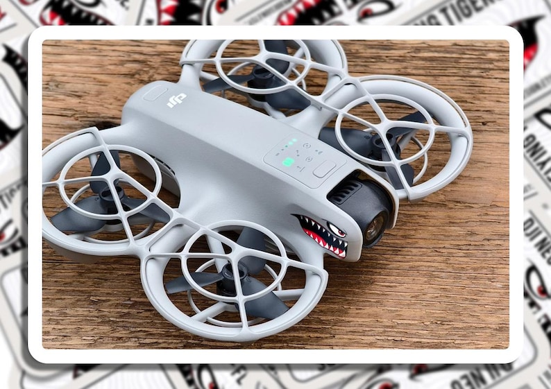 Dji NEO - Flying Tigers Drone Decal Sticker Shark Teeth - Etsy