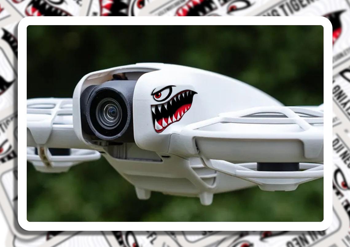 Dji NEO - Flying Tigers Drone Decal Sticker Shark Teeth - Etsy