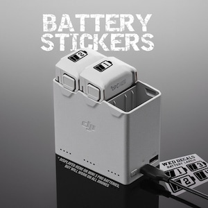 Drone Battery Stickers Black on Clear, DJI Battery Labels, Drone ...