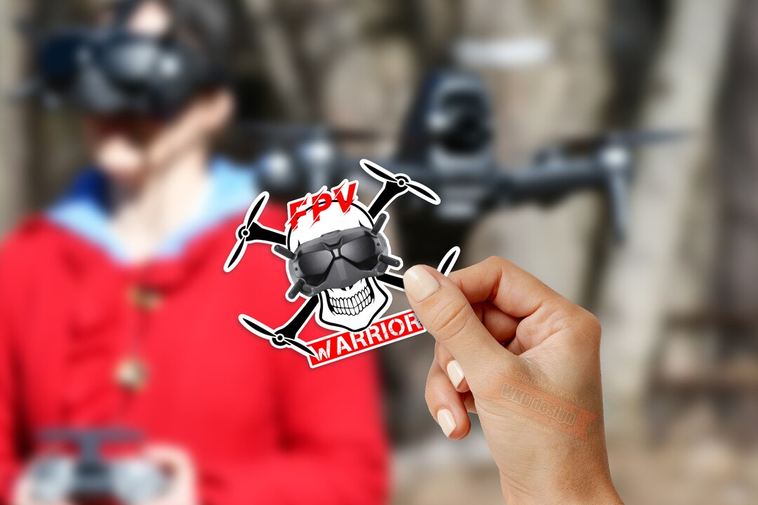 FPV Warrior Sticker, Gift for Drone Pilots, MacBook Decal, Birthday ...