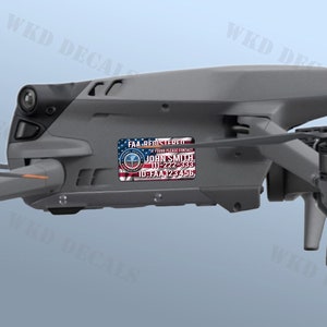 FAA Drone Sticker Set - (set of 4 Stickers) Registration Decals for ...