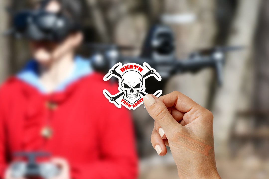Death From Above Sticker, Gift for Drone Pilots, MacBook Decal ...