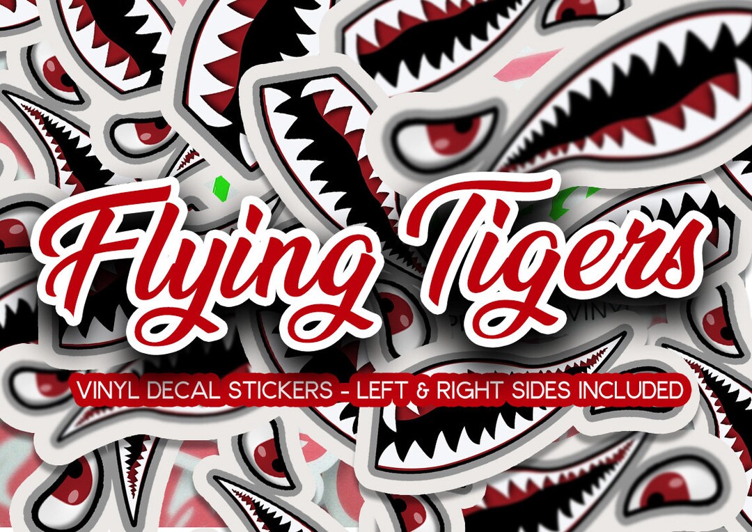 Flying Tigers Drone Decal Sticker Shark Teeth - Etsy
