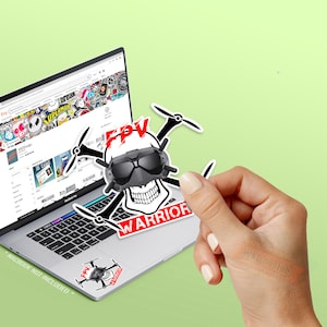 FPV Warrior Sticker, Gift for Drone Pilots, MacBook Decal, Birthday ...