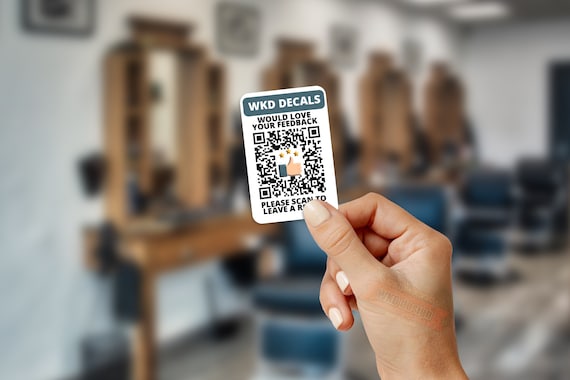 Easy Review QR Coded Stickers single or Pack of 4business - Etsy