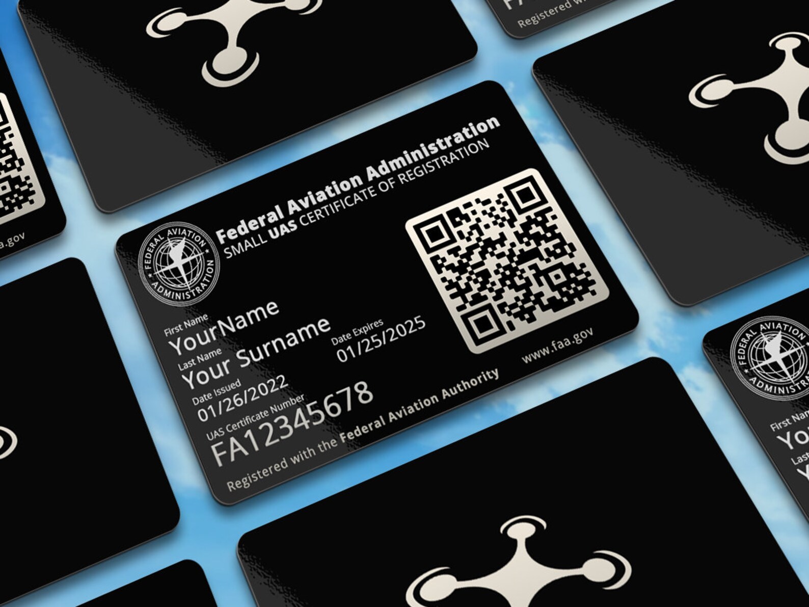 FAA Drone Operator Registration ID Card Personalised | Etsy