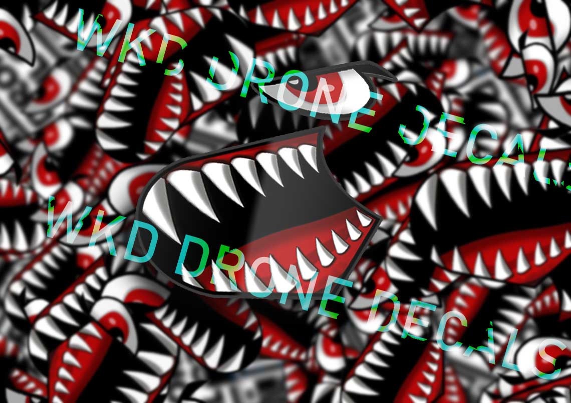Flying Tiger Shark Mouth Sticker