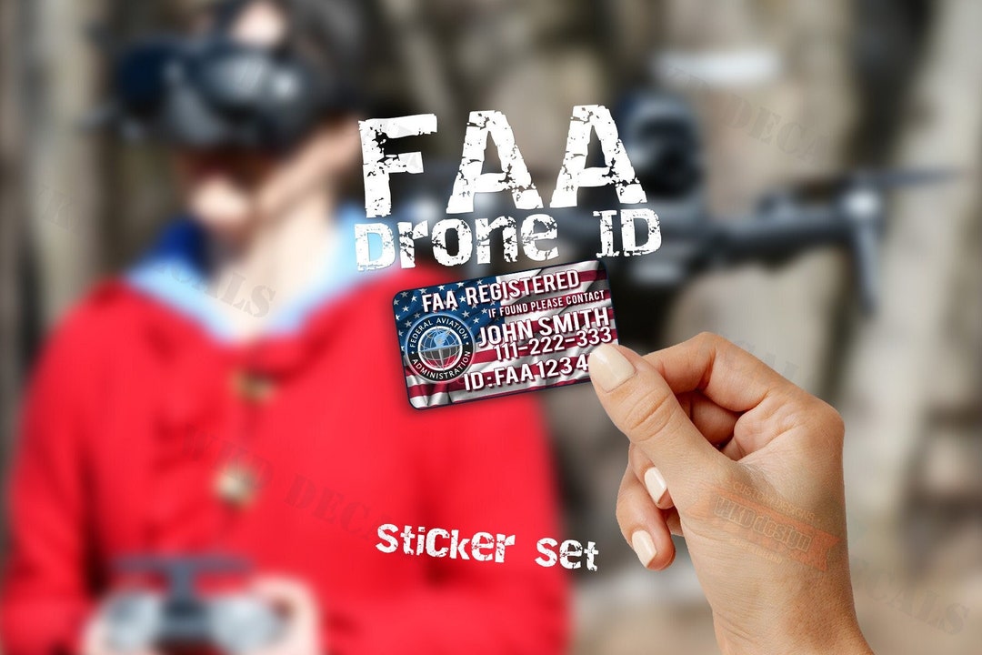 FAA Drone Sticker Set - (set of 4 Stickers) Registration Decals for ...