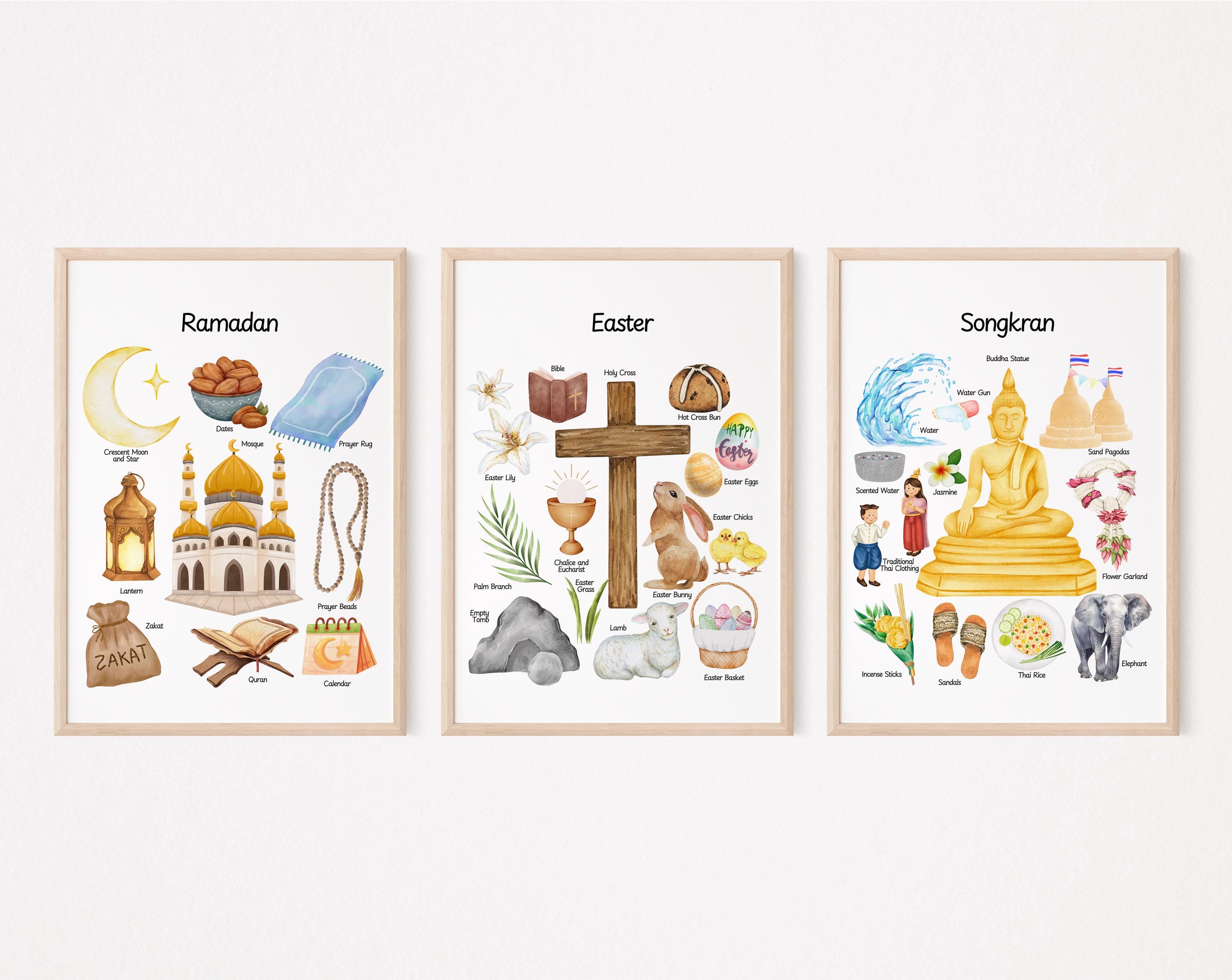 18 Holidays Around the World Poster Bundle, Holidays Educational ...