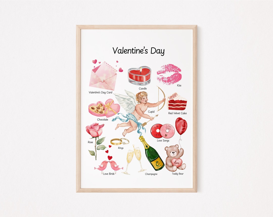 Valentine's Day Poster Nursery Room Decor Prints, Printable Valentines ...