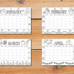 2025 Printable Kids Calendars, Homeschool Preschool Wall Calendar ...