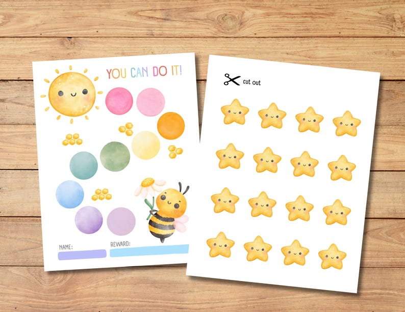 Printable Reward Chart for Kids, Toddler Goal Chart, Routine Chart ...