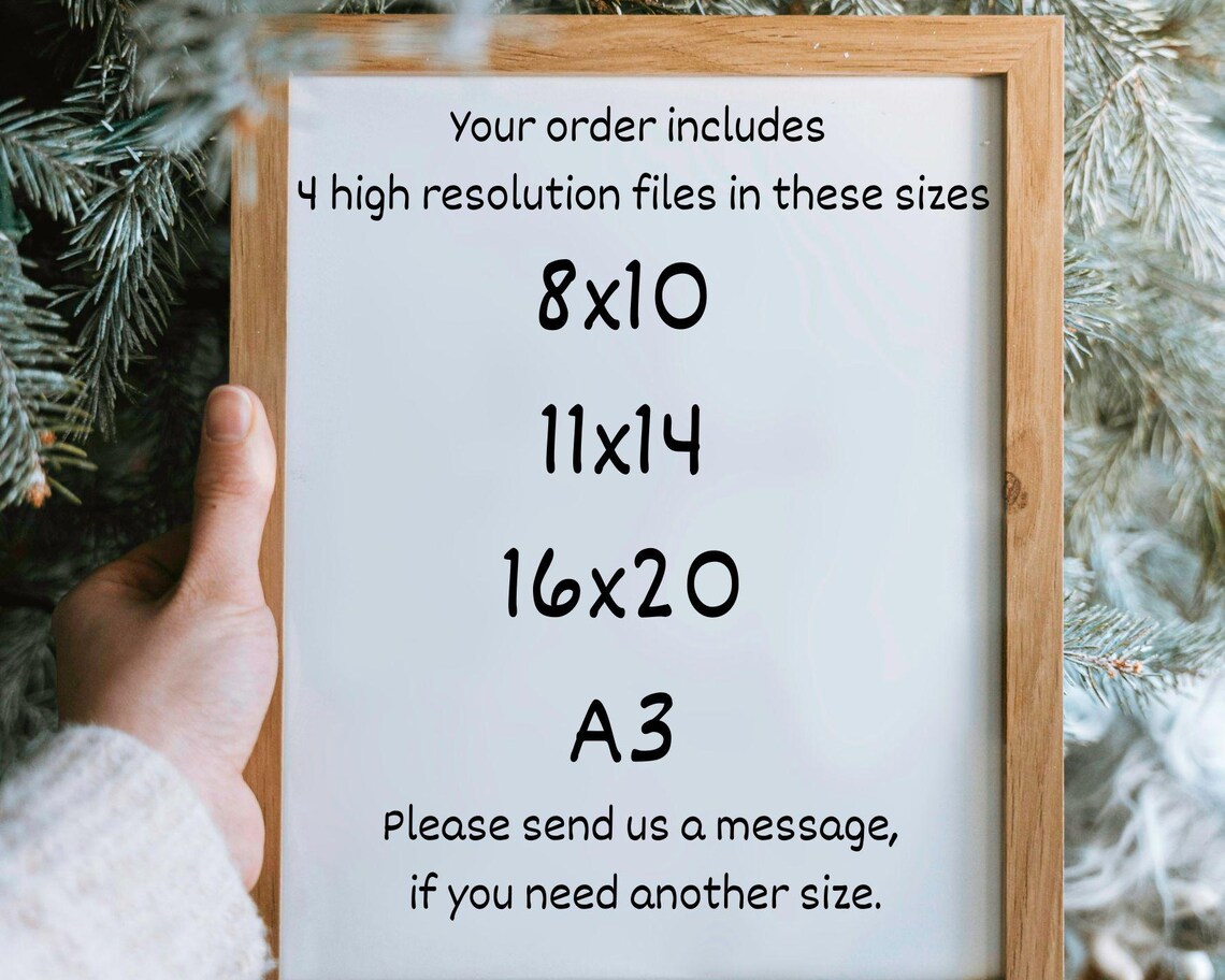 Christmas ABC Alphabet Letters Educational Poster, Wall Art Kids Decor ...