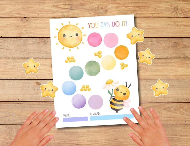 Printable Reward Chart for Kids, Toddler Goal Chart, Routine Chart ...
