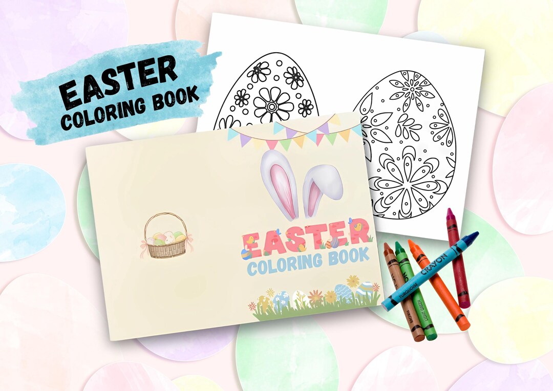 20 Easter Coloring Pages, Easter Coloring Book for Kids, Easter Party ...