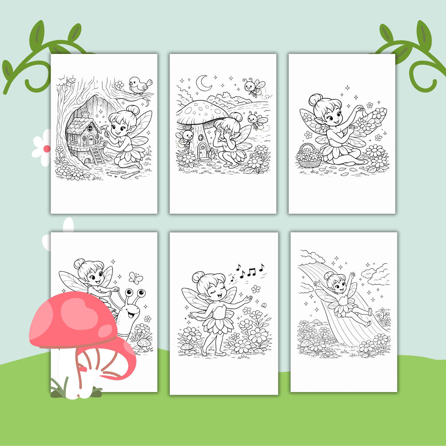 30 Fairy Coloring Pages, Printable Fairy Coloring Book, Cute Fairy ...