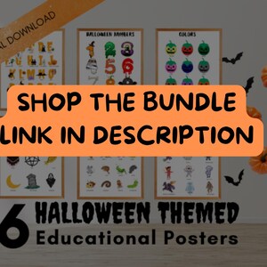 Halloween ABC Alphabet Educational Poster, Montessori Classroom ...
