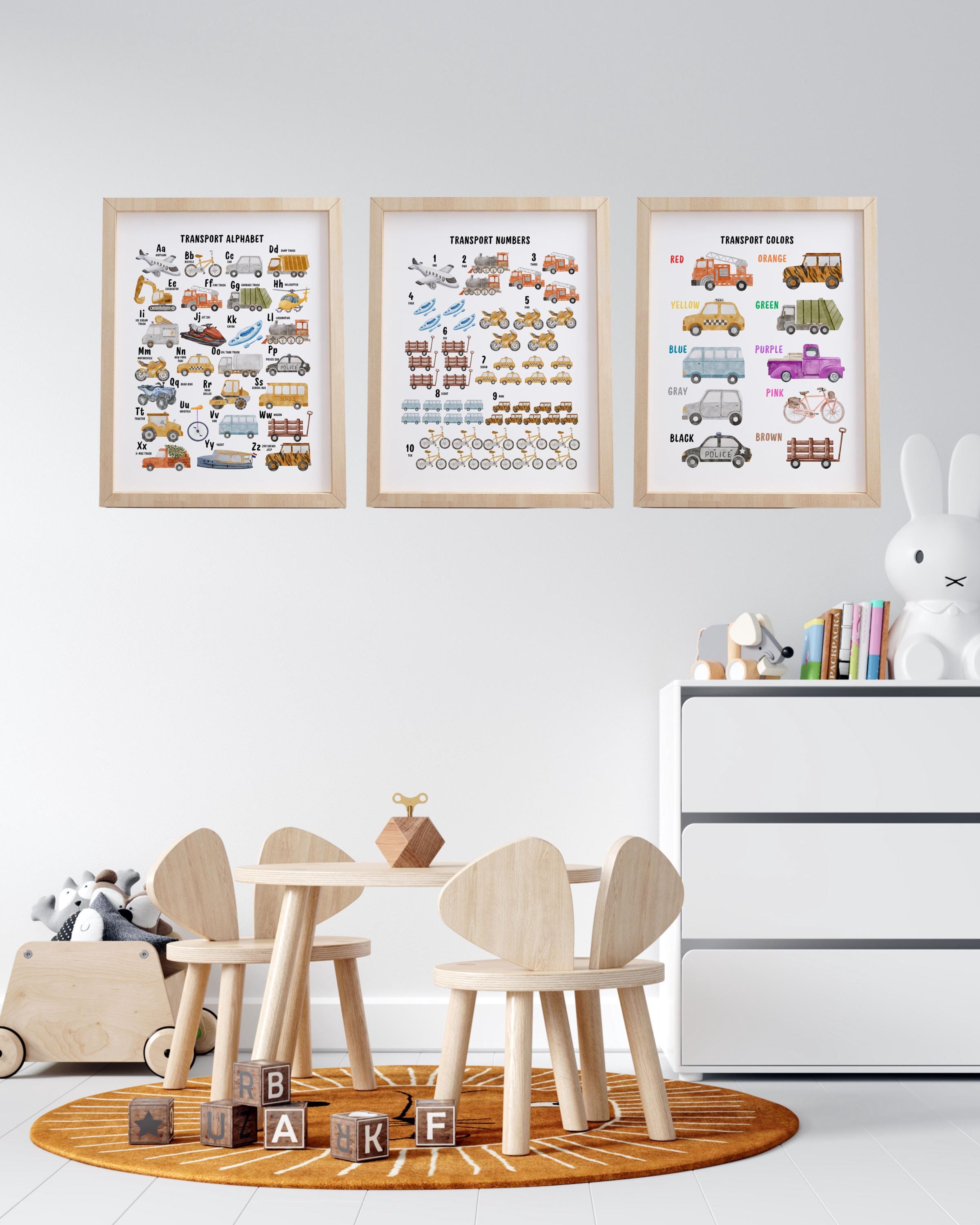 Transportation Alphabet Printable, Vehicles Poster Prints, Boy Playroom ...