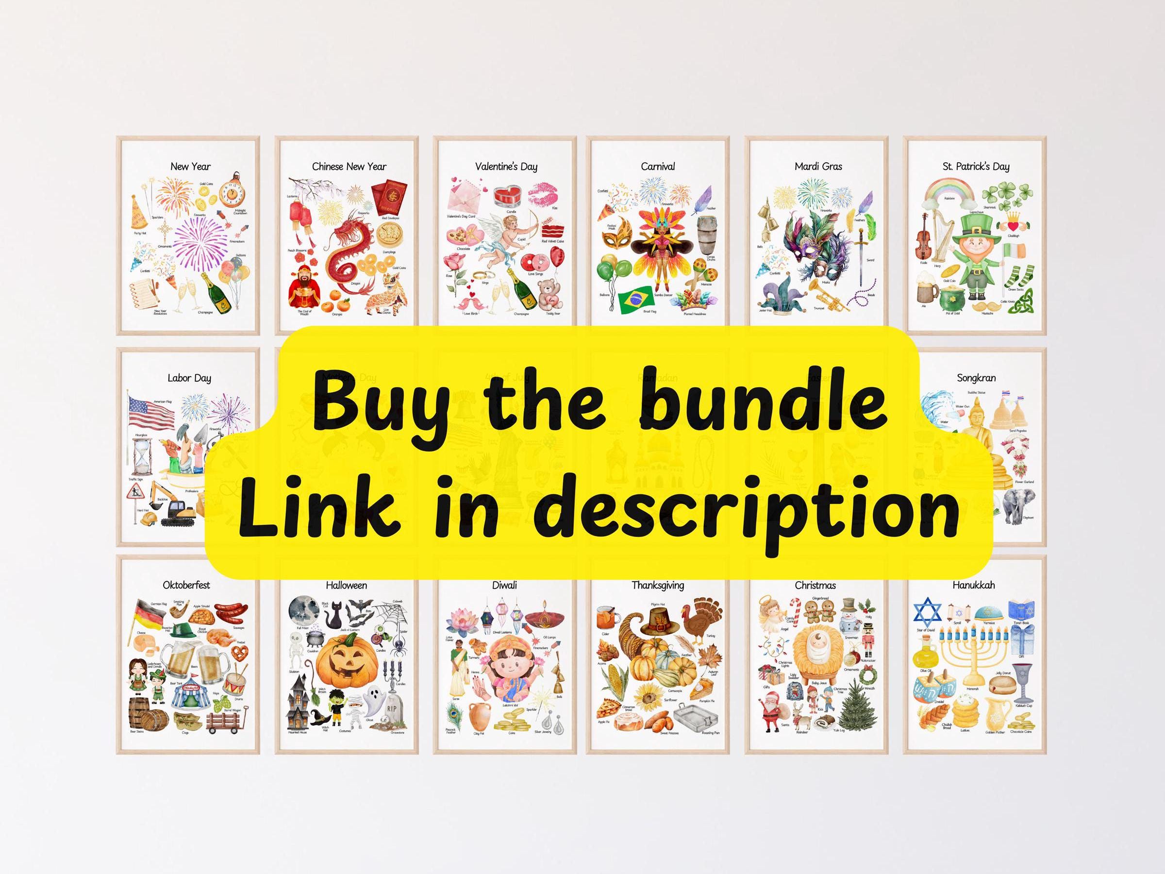 Chinese New Year Educational Poster, Nursery Room Decor Prints, CNY ...
