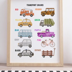 Transportation Alphabet Printable, Vehicles Poster Prints, Boy Playroom ...