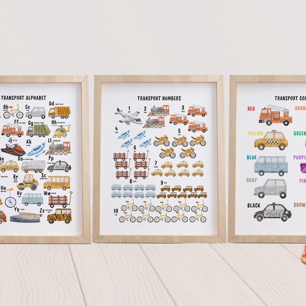 Transportation Alphabet - Etsy