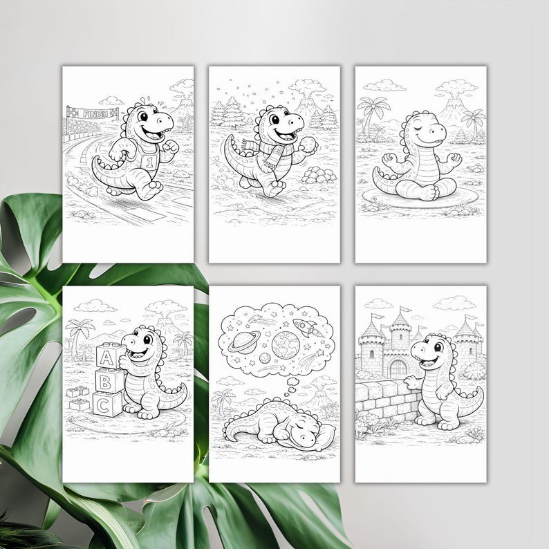 47 Dinosaur Coloring Pages for Kids, Preschool Activity Sheets ...