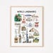 Printable World Landmarks Educational Poster, World Map Digital ...
