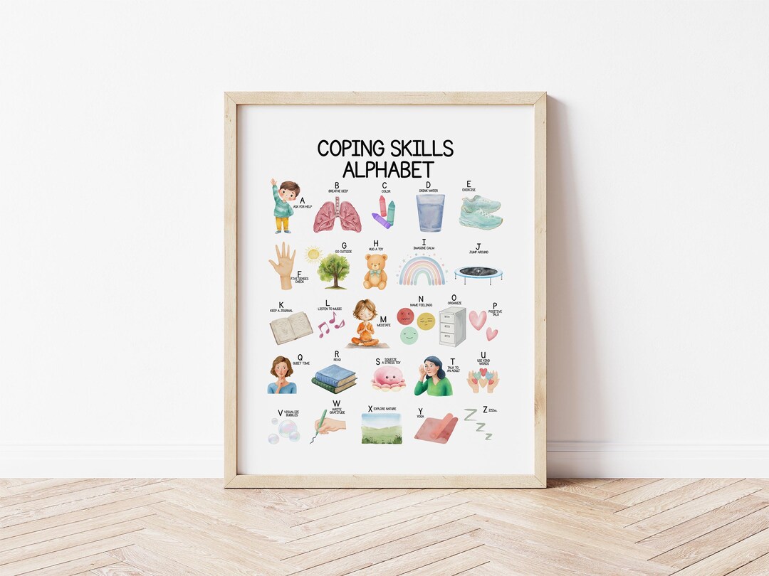 Coping Skills Alphabet Poster, Printable ABC Coping Skills, Calming ...