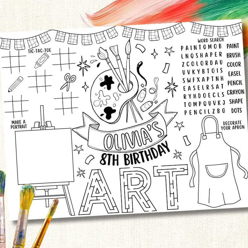 Painting Arts Placemat - Etsy UK