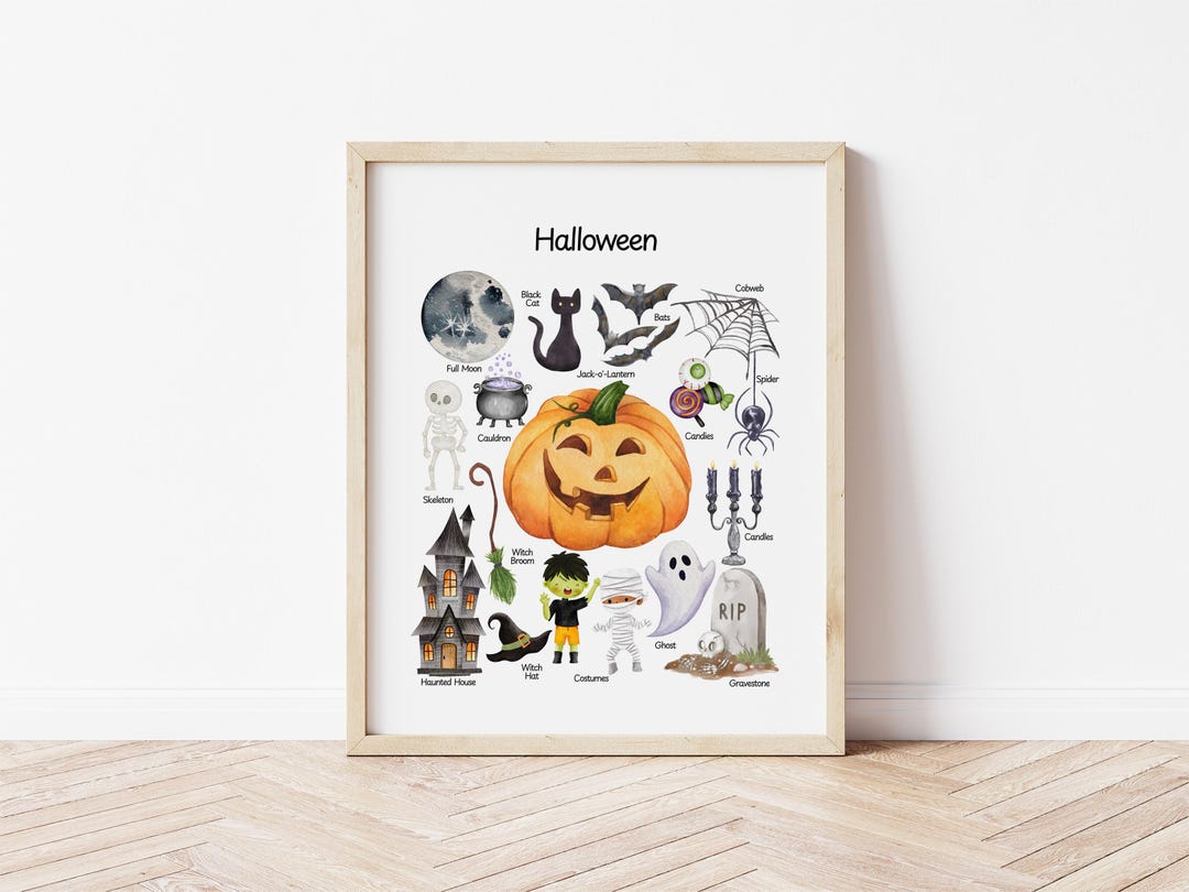 Halloween Poster, Printable Halloween Classroom Decor, Educational ...