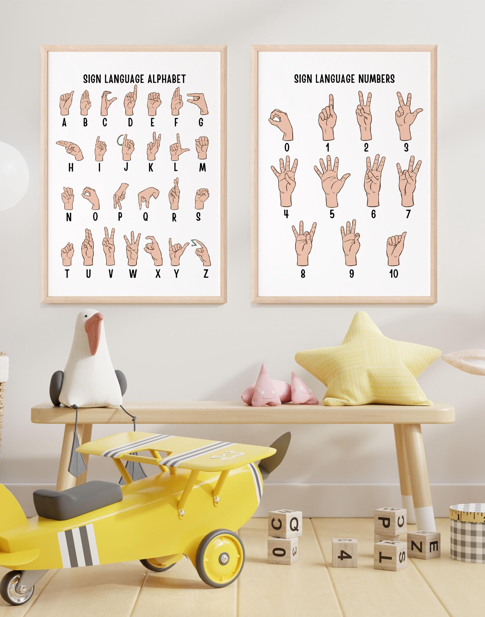 ASL, American Sign Language Poster, ASL Alphabet Printable Wall Art ...
