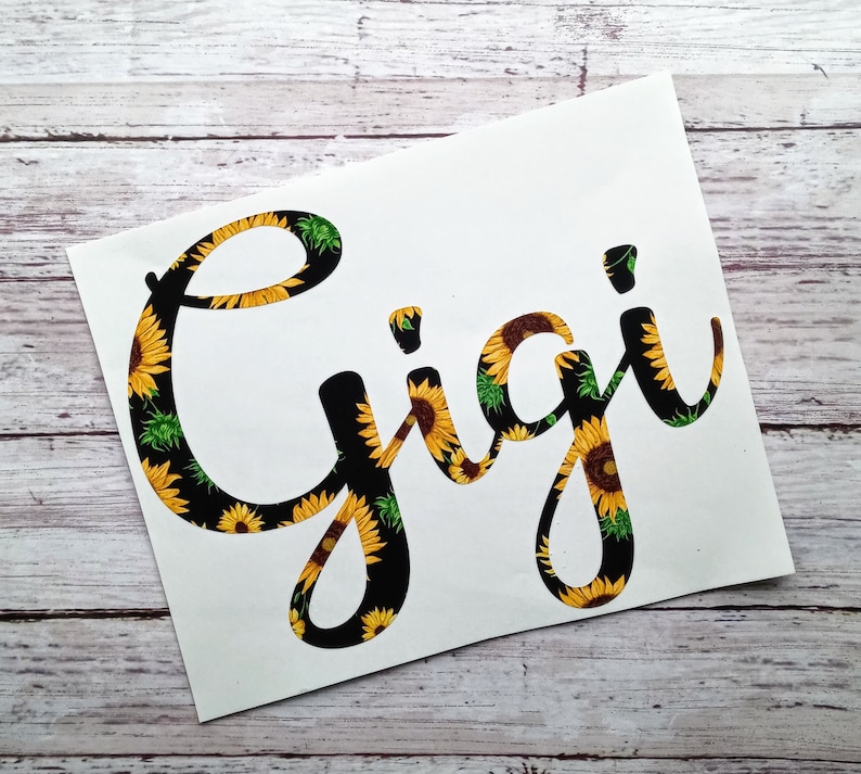 Gigi Vinyl Window Decal Sticker. - Etsy