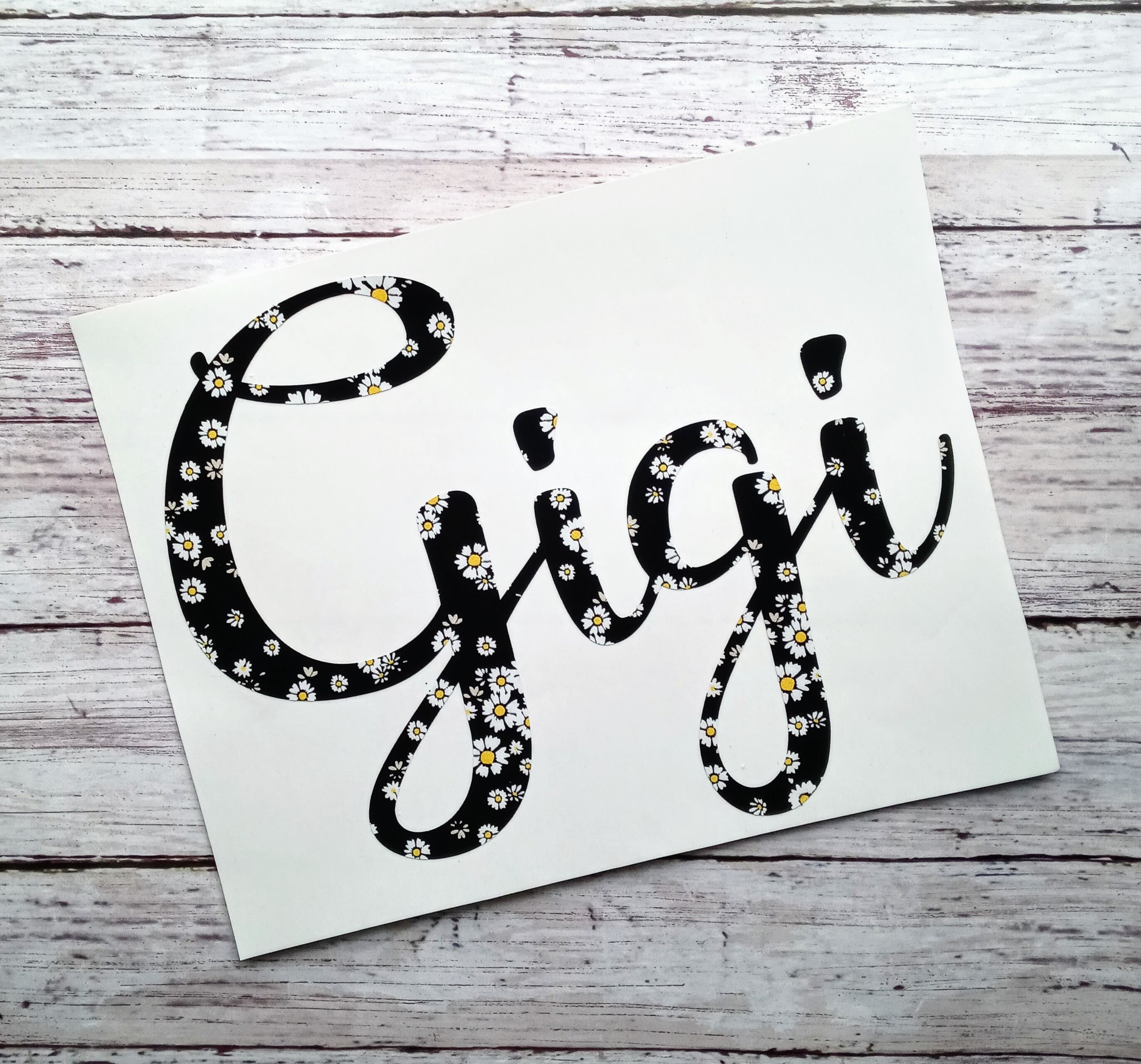 Gigi Vinyl Window Decal Sticker. - Etsy