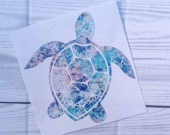 Light Blue Sea Turtle Sticker Animal Stickers Ocean Sticker MacBook ...
