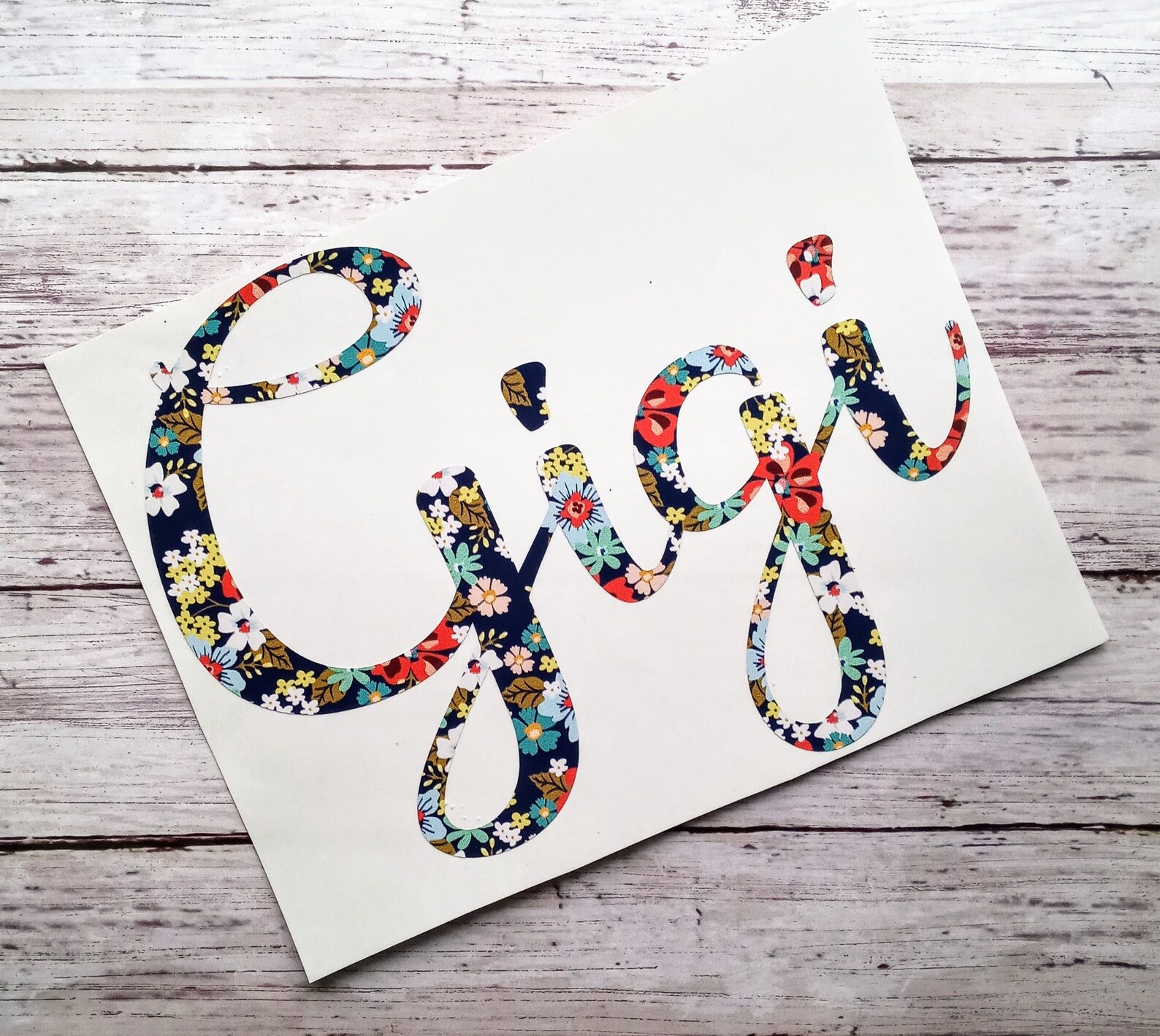 Gigi Vinyl Window Decal Sticker. - Etsy