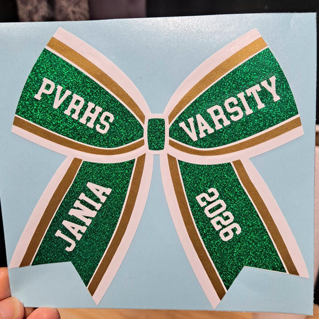 Cheer Team Bow Vinyl Decal Sticker - Etsy