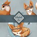Kawaii Fox Clipart, Baby Blue Clipart, Celestial Clip Art, Magical Fox ...
