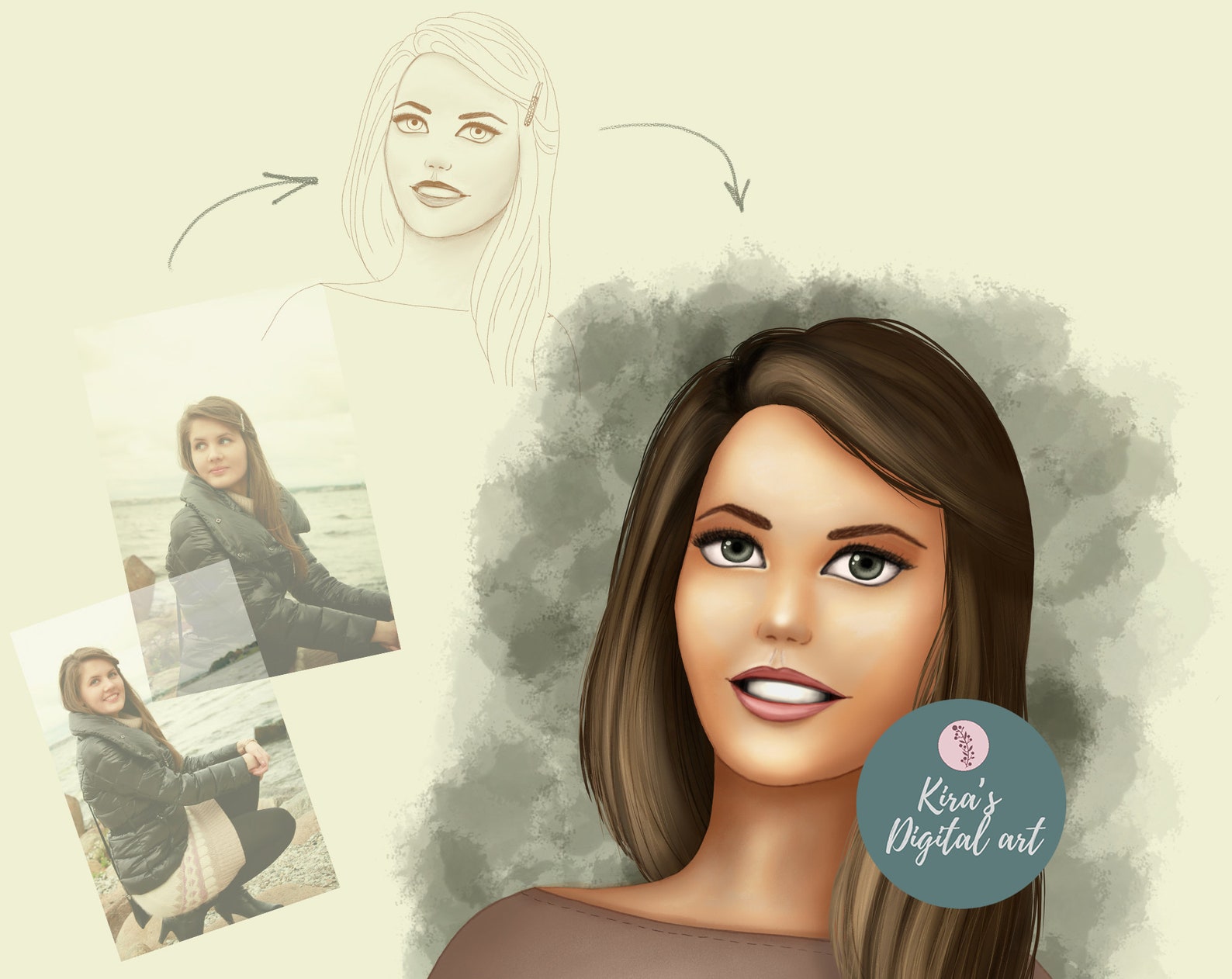 Custom Avatar, Portrait Logo, Cartoon Portrait Commission, Digital ...