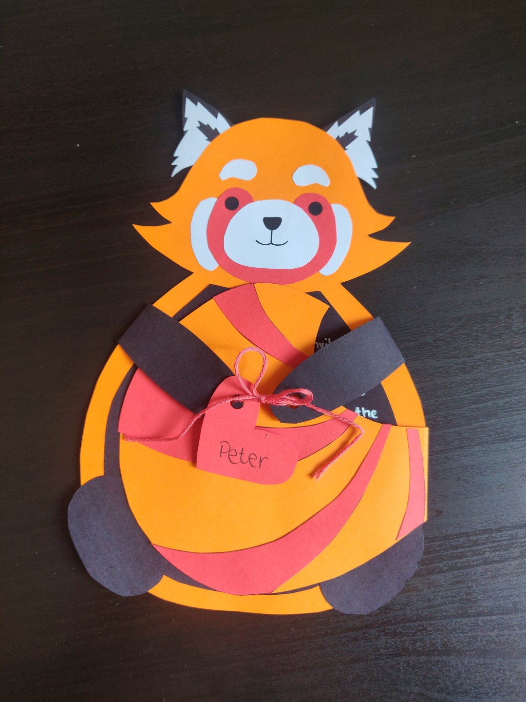 DIY Interactive Invitation Card Red Panda / Invitation Childrens ...