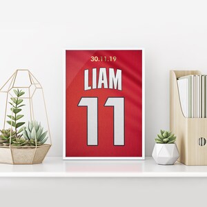 Bespoke Manchester Home Shirt - Custom Football Print - Name, Number ...