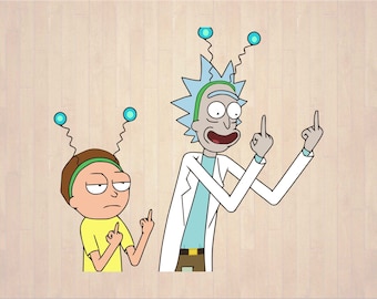 Rick and Morty Dxf | Etsy