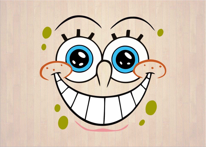 SpongeBob SquarePants Faces SVG 07 svg dxf Cricut | Etsy