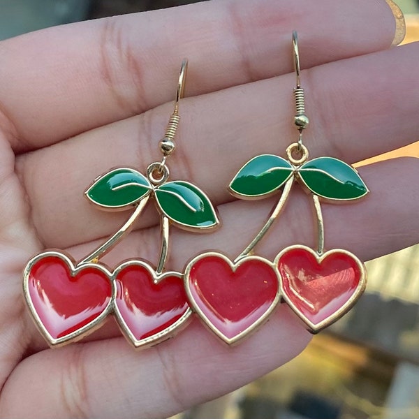 Cherry Earrings - Etsy