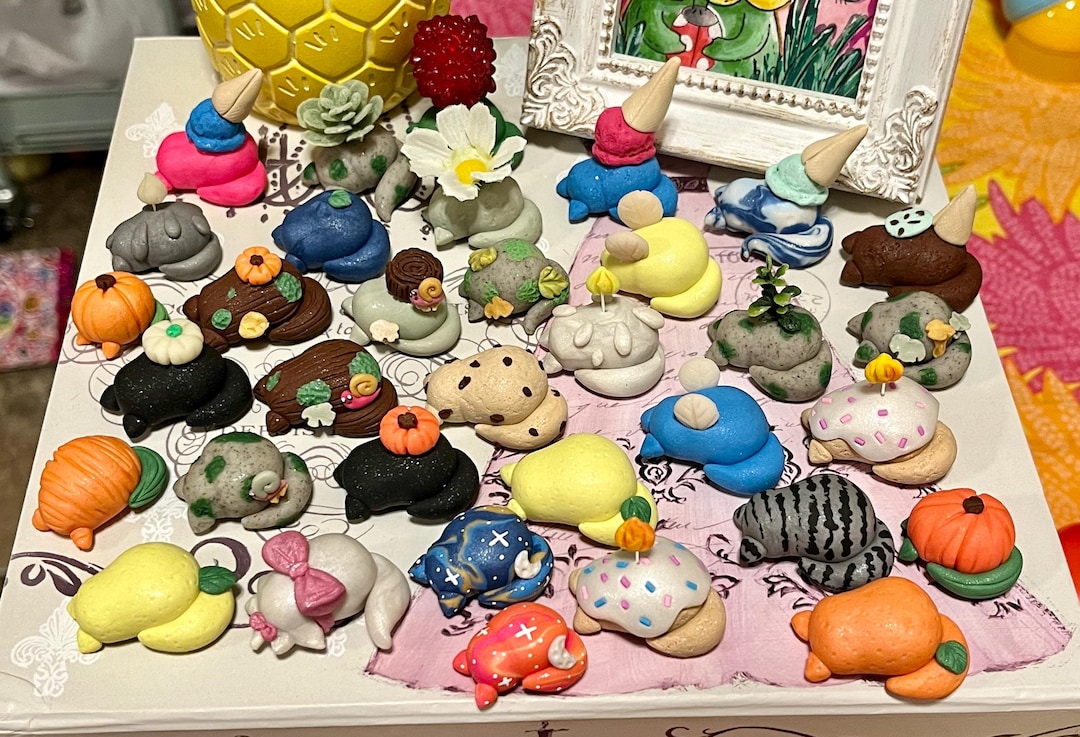 Mystery Splat Cat Clay Sculpture Figure - Etsy